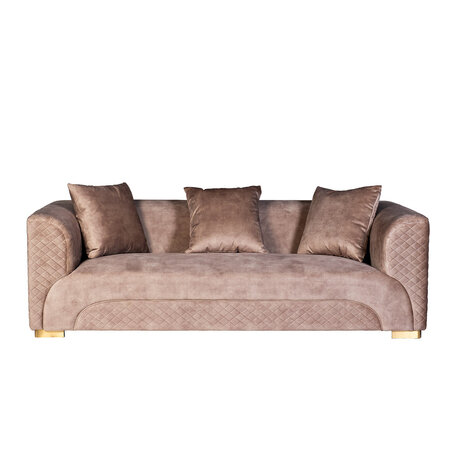 В продаже Диван трехместный в обивке из велюра бежевого цвета — купить ...