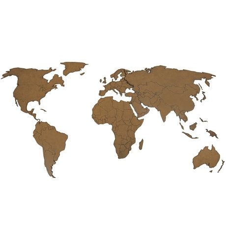 Деревянная карта мира Large коричневого цвета — купить по цене 2190.0 ...